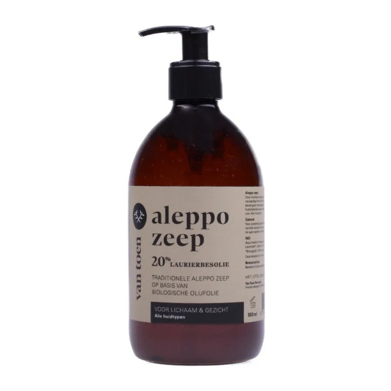 Vloeibare Aleppo zeep 20% BIO – Van Toen Remedies